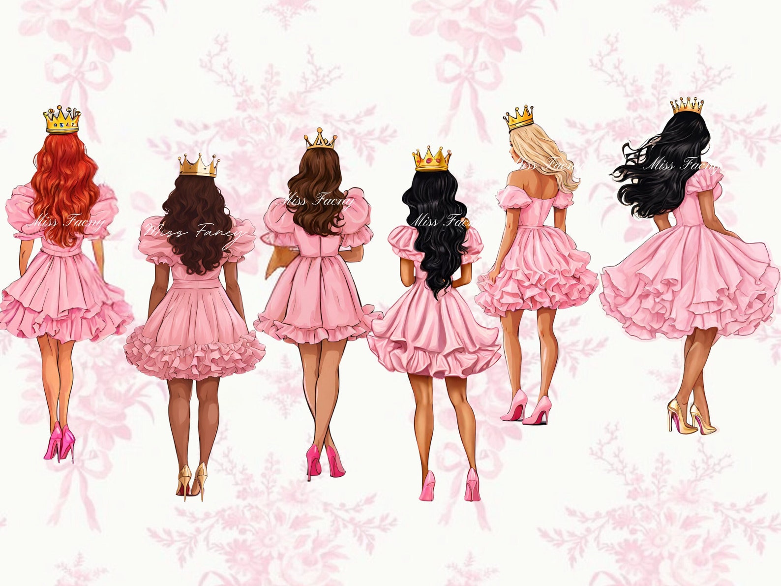 Birthday Clipart Set|pink Girly Birthday Celebration|birthday Cake ...