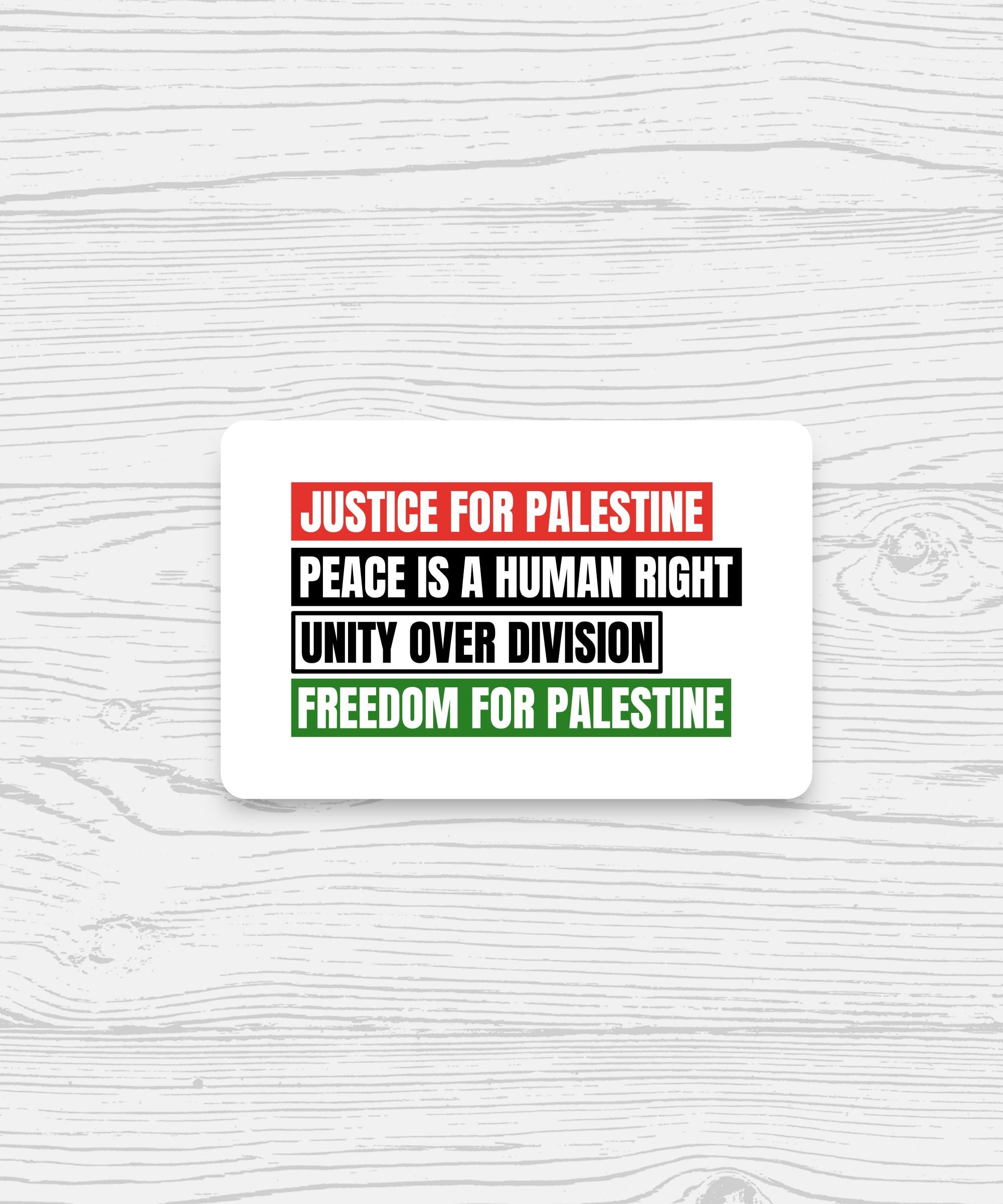 Justice for Palestine, Peace, Unity, Freedom Advocacy Sticker - Etsy