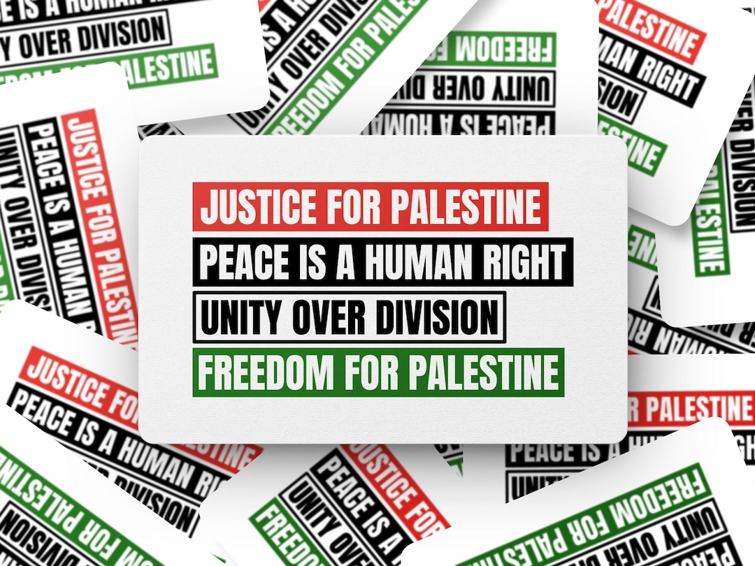 Justice for Palestine, Peace, Unity, Freedom Advocacy Sticker - Etsy