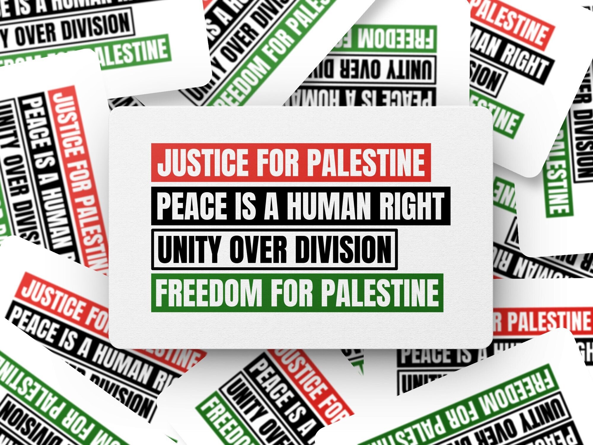 Justice for Palestine, Peace, Unity, Freedom Advocacy Sticker - Etsy