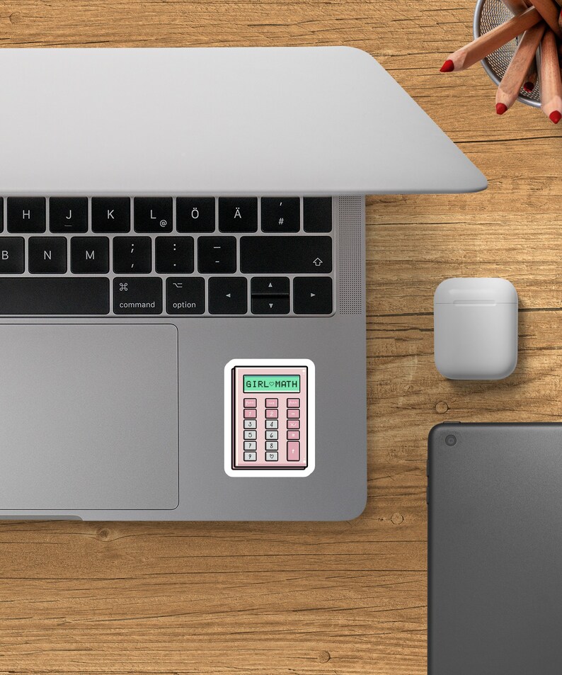 Girl Math Pink Calculator Sticker Cute and Functional Sticker for ...