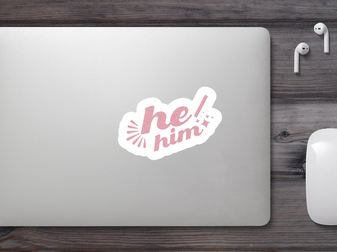 He/him Pronouns Sticker – Assert Your Identity - Etsy