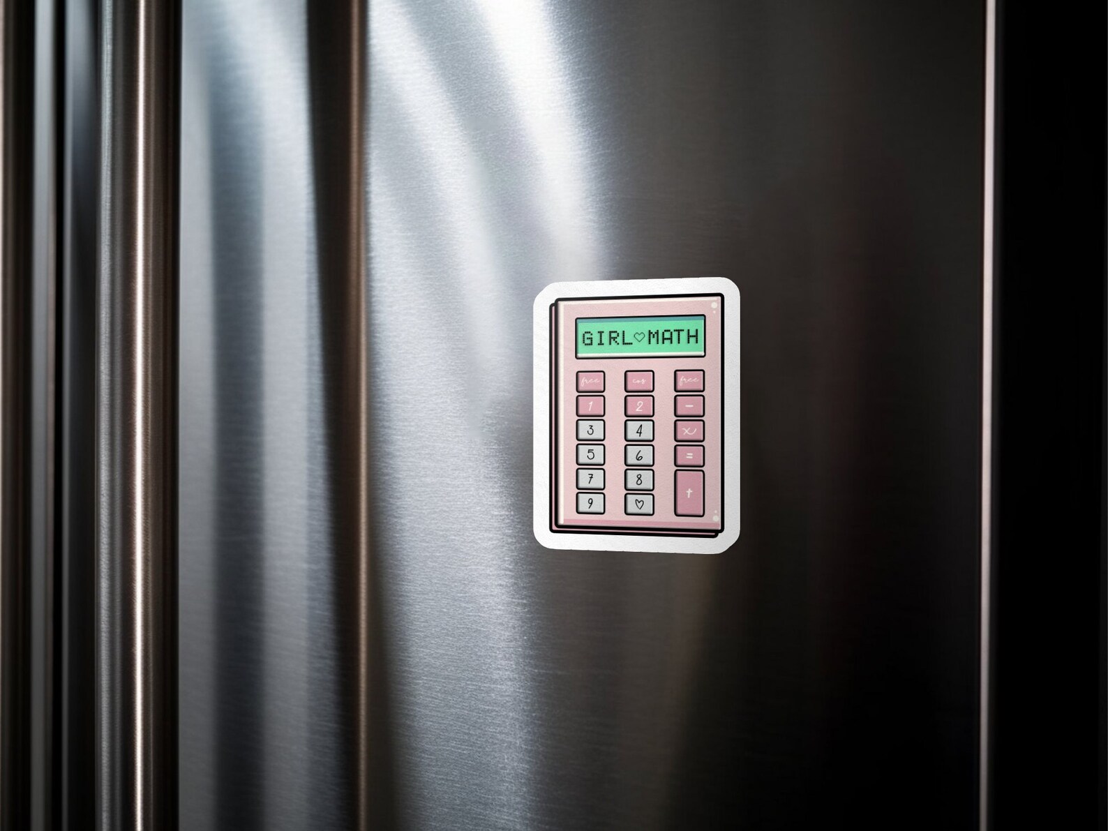 Girl Math Pink Calculator Sticker Cute and Functional Sticker for ...