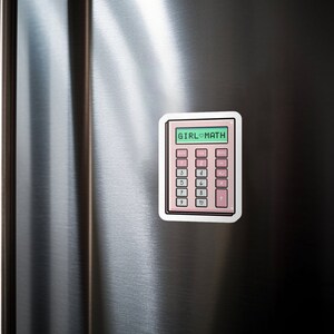 Girl Math Pink Calculator Sticker - Cute and Functional Sticker for ...