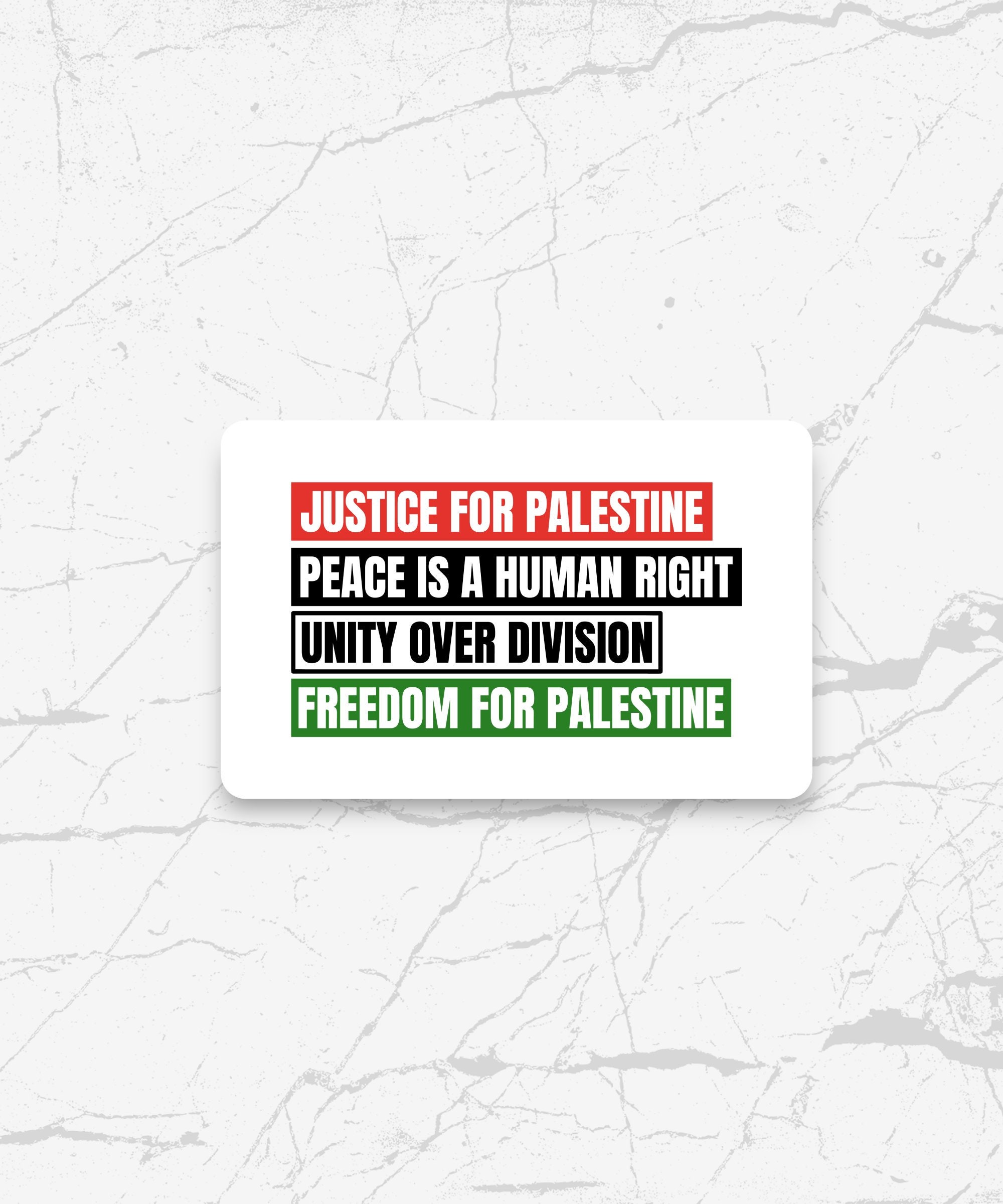 Justice for Palestine, Peace, Unity, Freedom Advocacy Sticker - Etsy