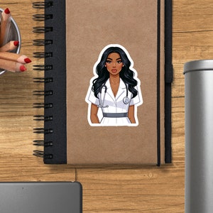 Black Nurse Sticker - Etsy