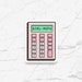 Girl Math Pink Calculator Sticker - Cute and Functional Sticker for ...