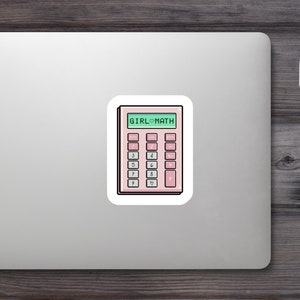 Girl Math Pink Calculator Sticker - Cute and Functional Sticker for ...