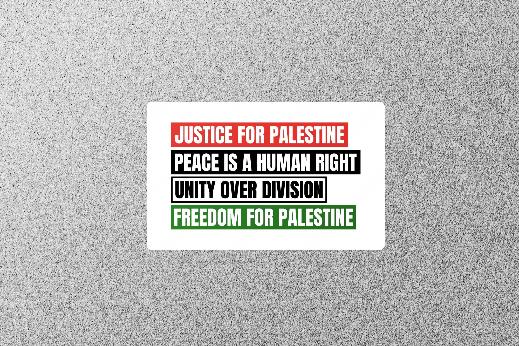 Justice for Palestine, Peace, Unity, Freedom Advocacy Sticker - Etsy