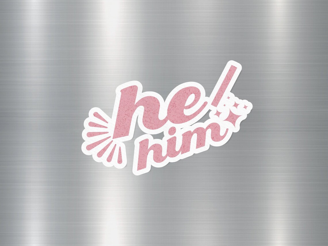 He/him Pronouns Sticker – Assert Your Identity - Etsy
