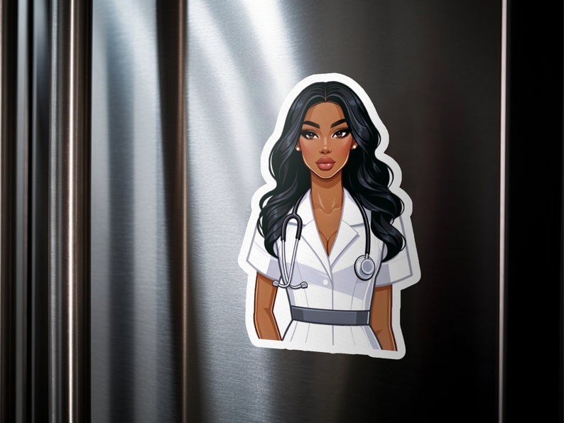 Black Nurse Sticker - Etsy