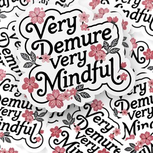 Very Demure Mindful Cutesy Sticker, Gen Z Trendy Decal, Funny and ...