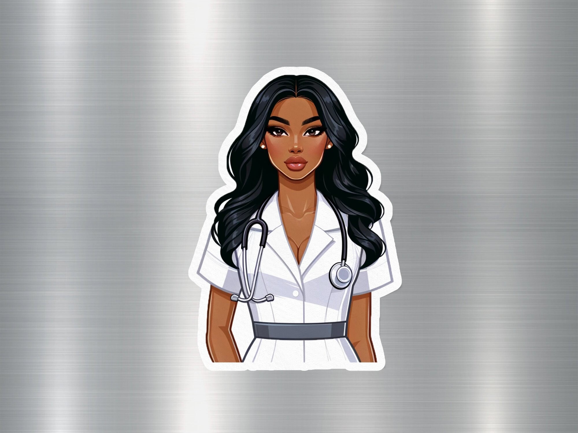 Black Nurse Sticker - Etsy