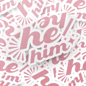 He/him Pronouns Sticker – Assert Your Identity - Etsy