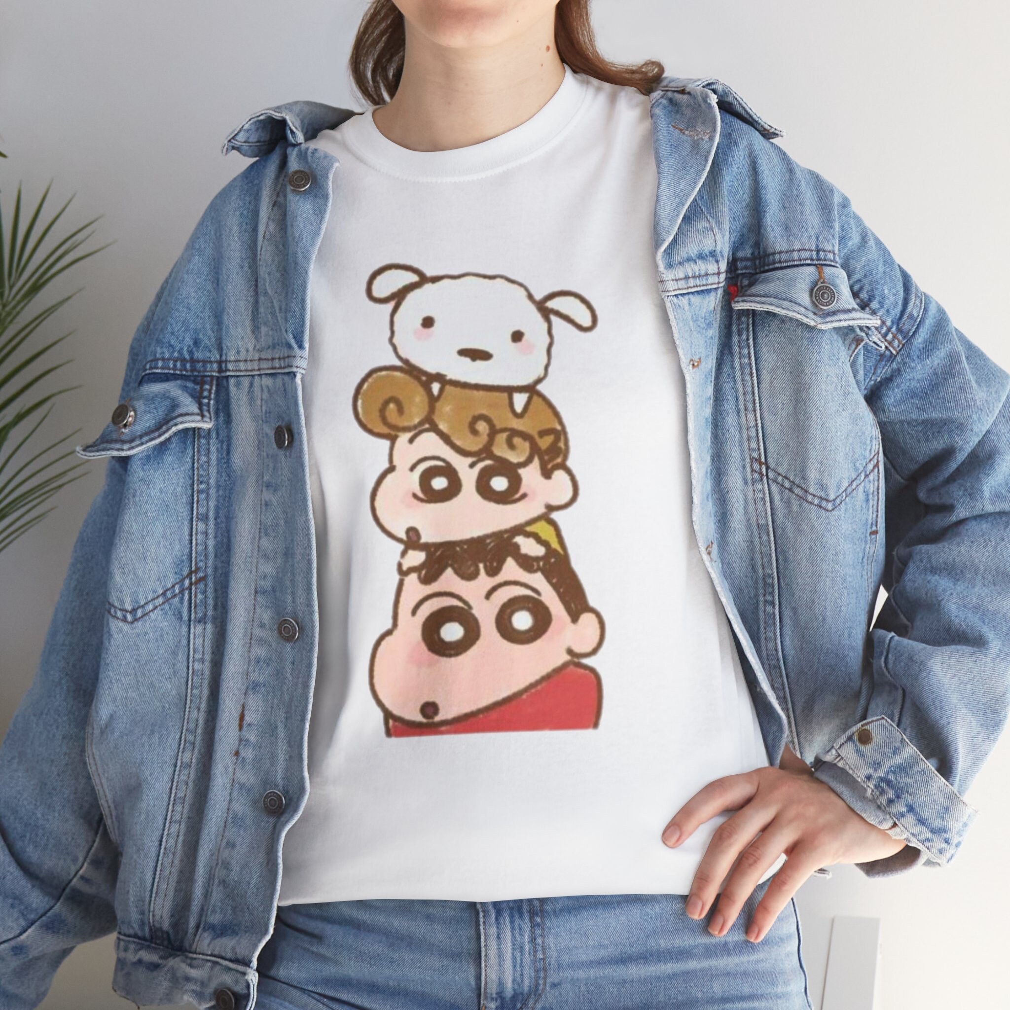 Shin Chan Shiro Hema Vari Cute Anime Tees, Cartoon T-shirt, Shin Chan ...