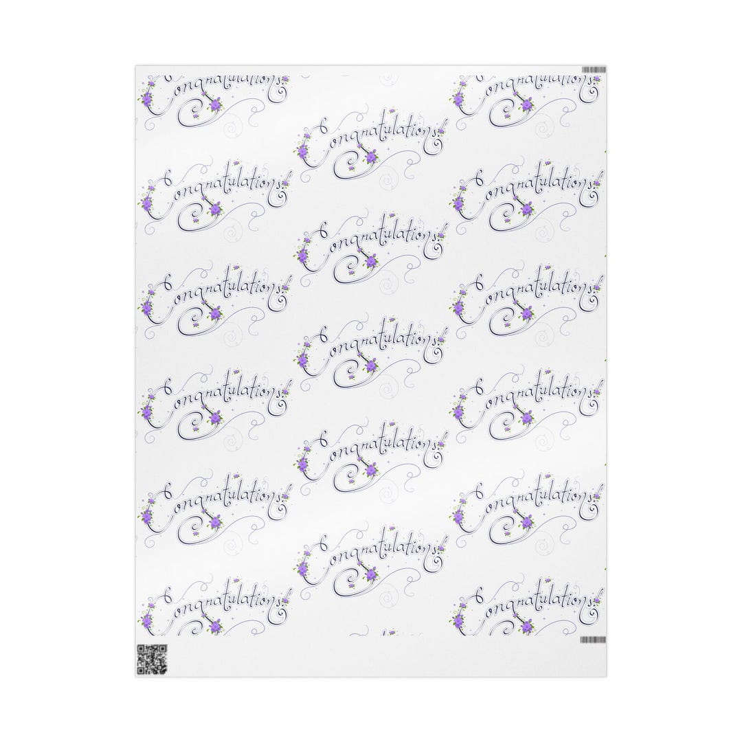 Congratulations Wrapping Paper - Etsy