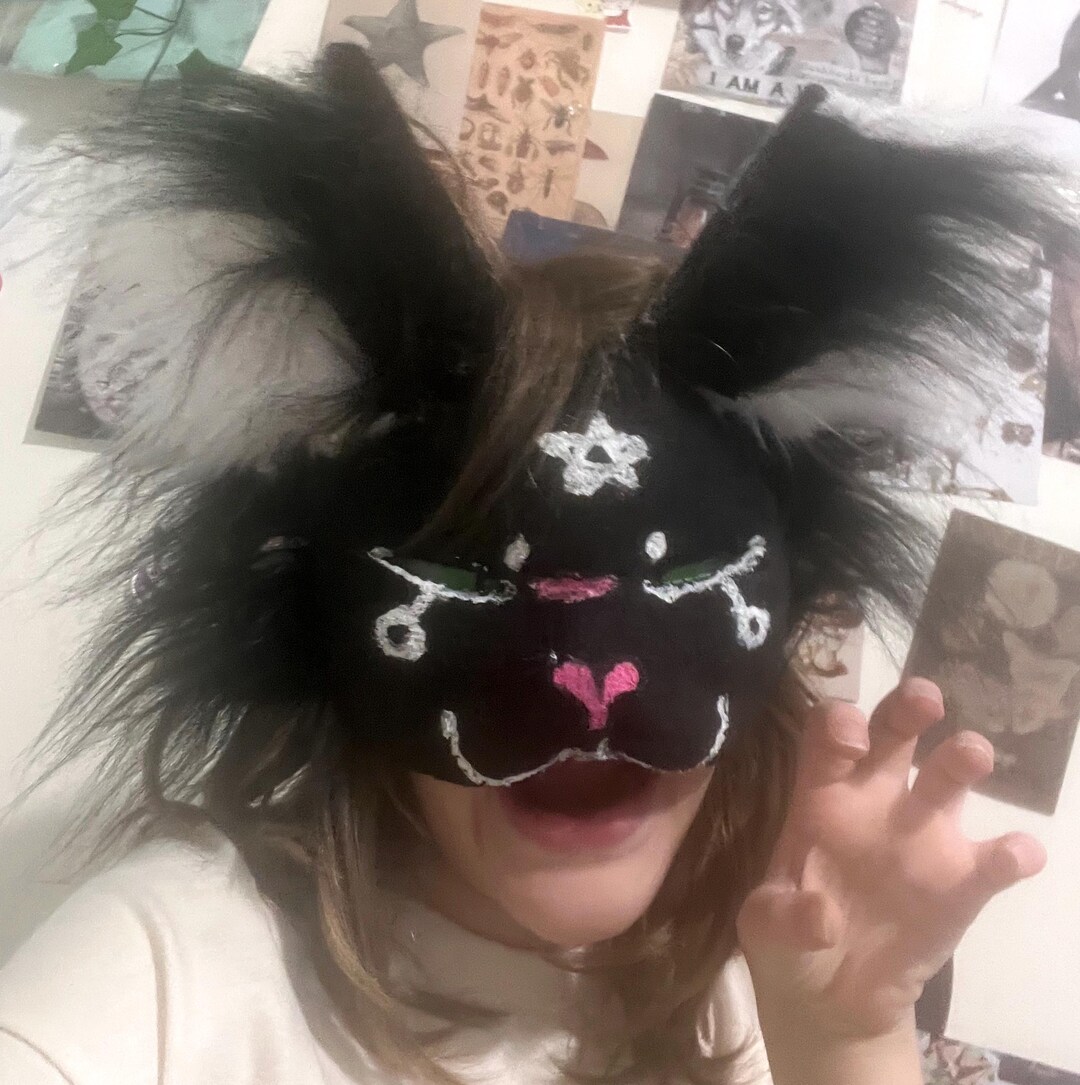 Black Cat Mask - Etsy
