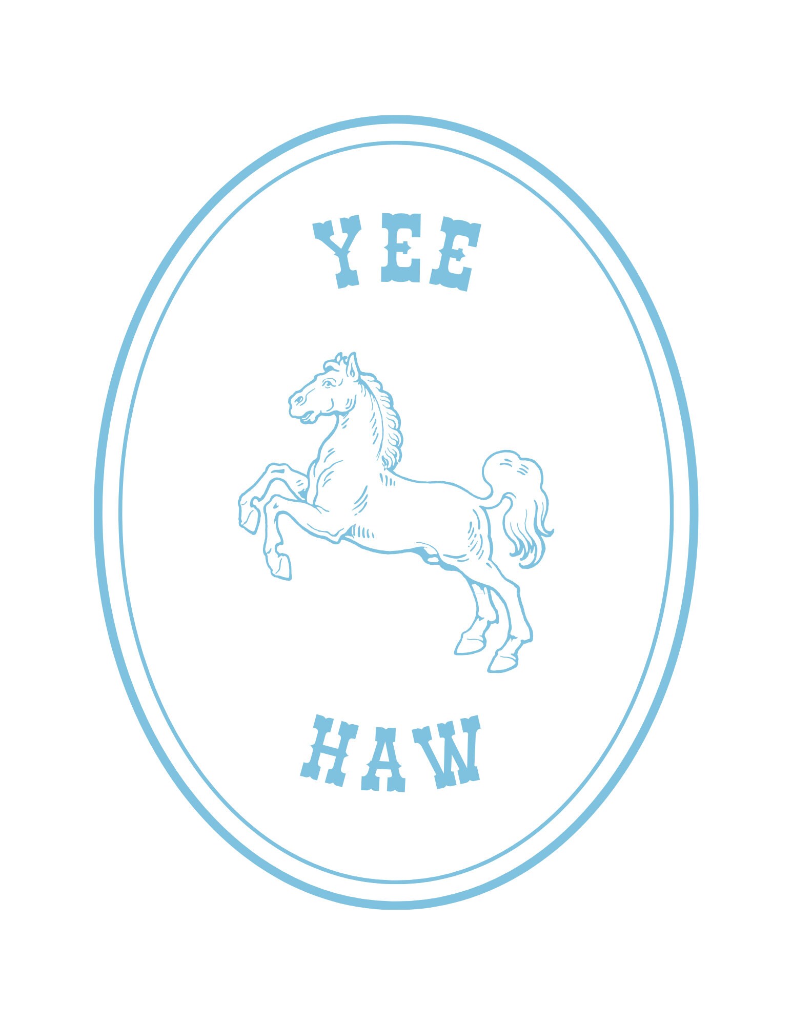 Western, Blue and White, Yee-haw Wall Print - Etsy