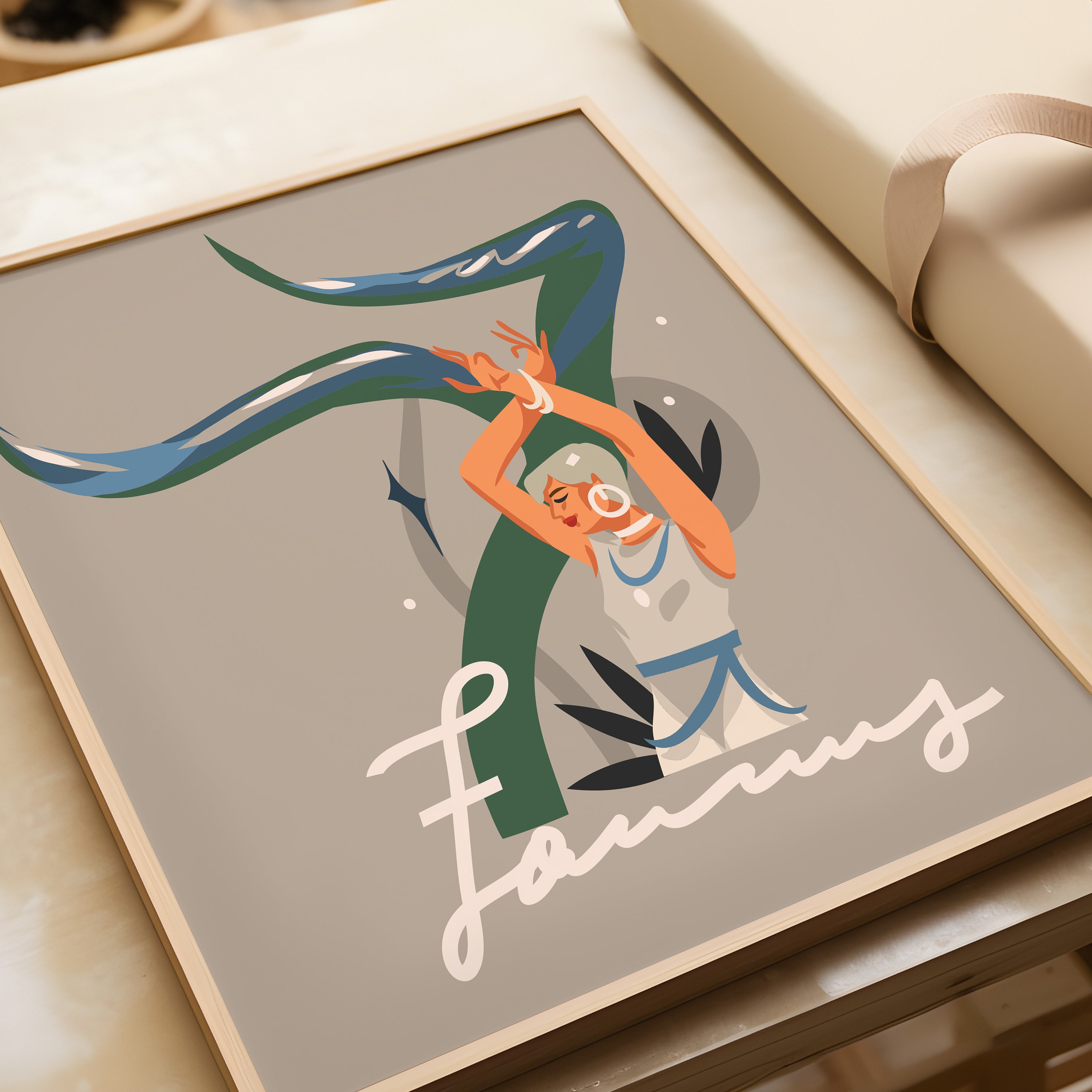 Taurus Print Boho Style Poster Digital Download Taurus Gift Astrology ...