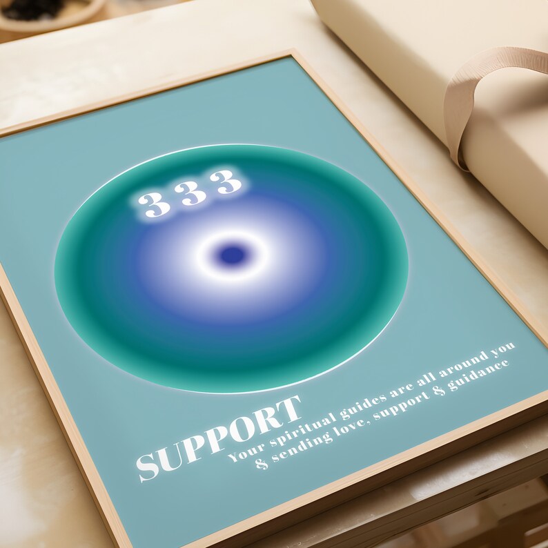 Angel Number Aura Poster Set of 9 - Spiritual Wall Art Bundle - Instant ...