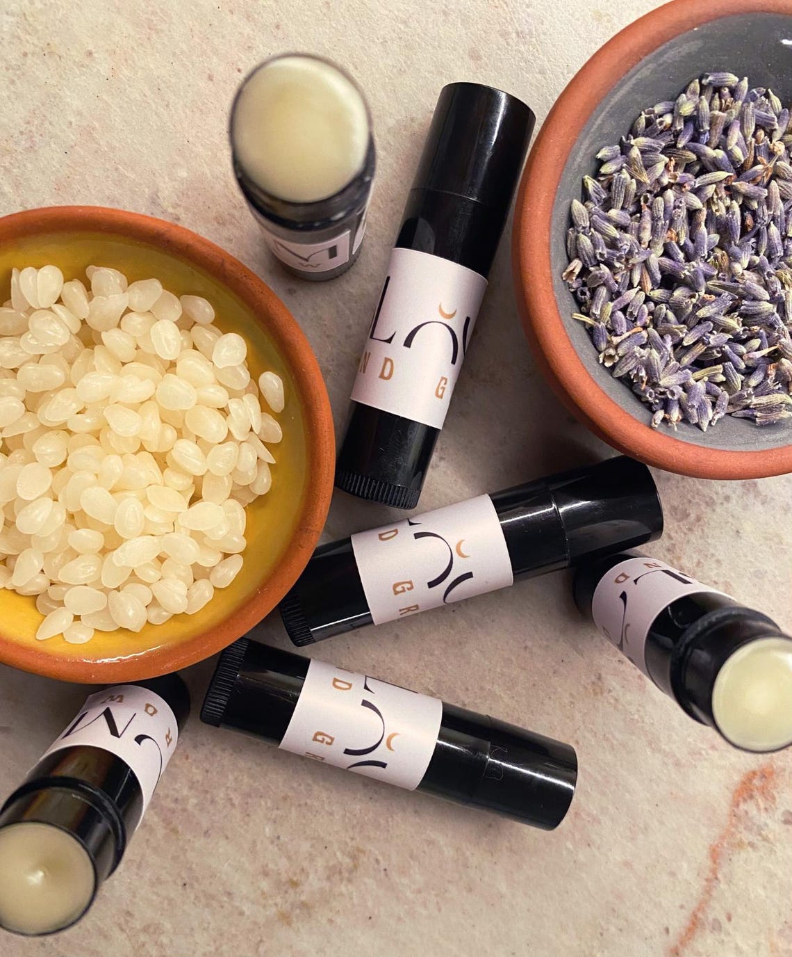 BLOOM & GROW Natural Lavender Lip Balm With Beeswax | Moisturizing ...