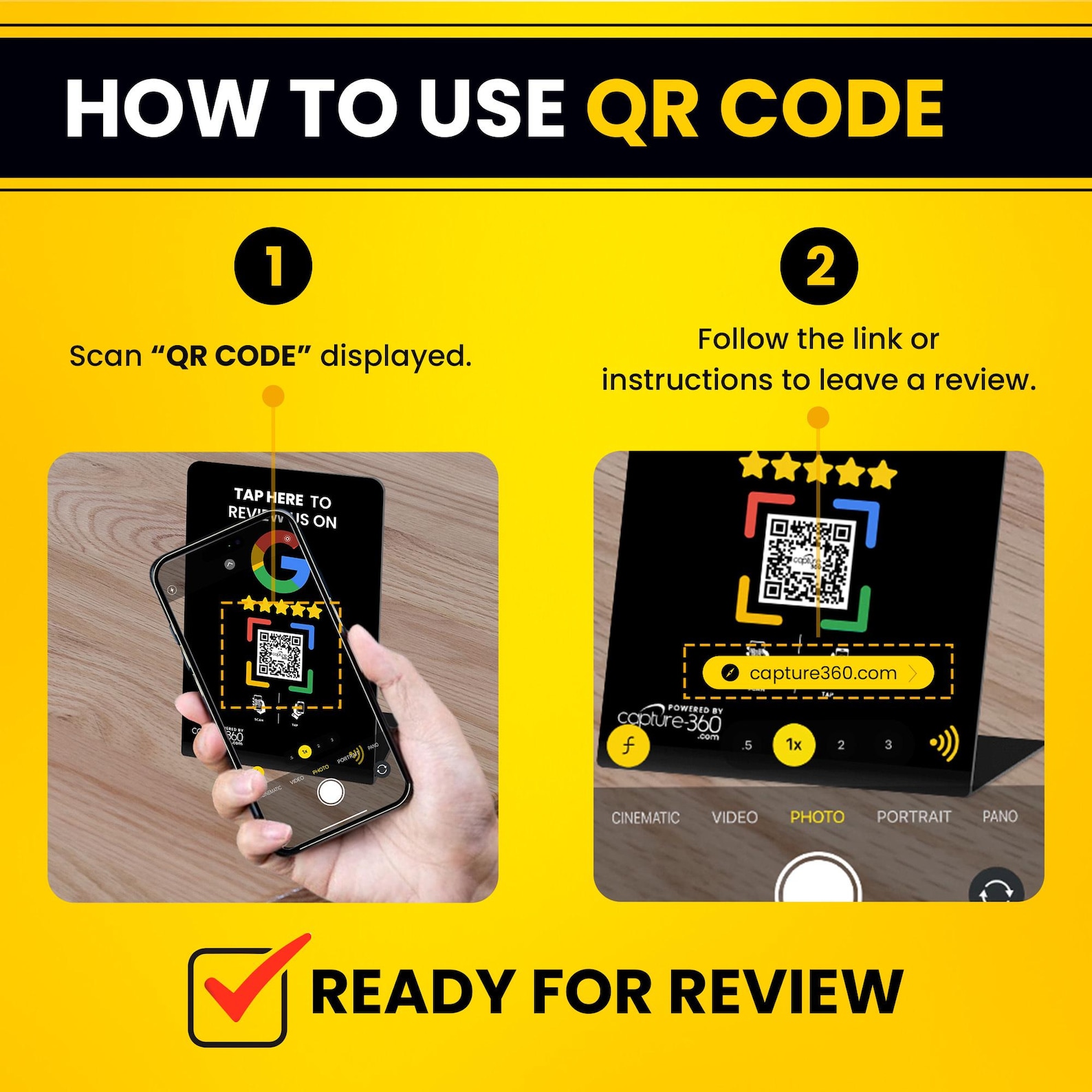 Capture 360 Google Review NFC Tap Stand - Effortless Feedback ...