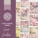 8.5x11 Love Notes Digital Papers - Etsy