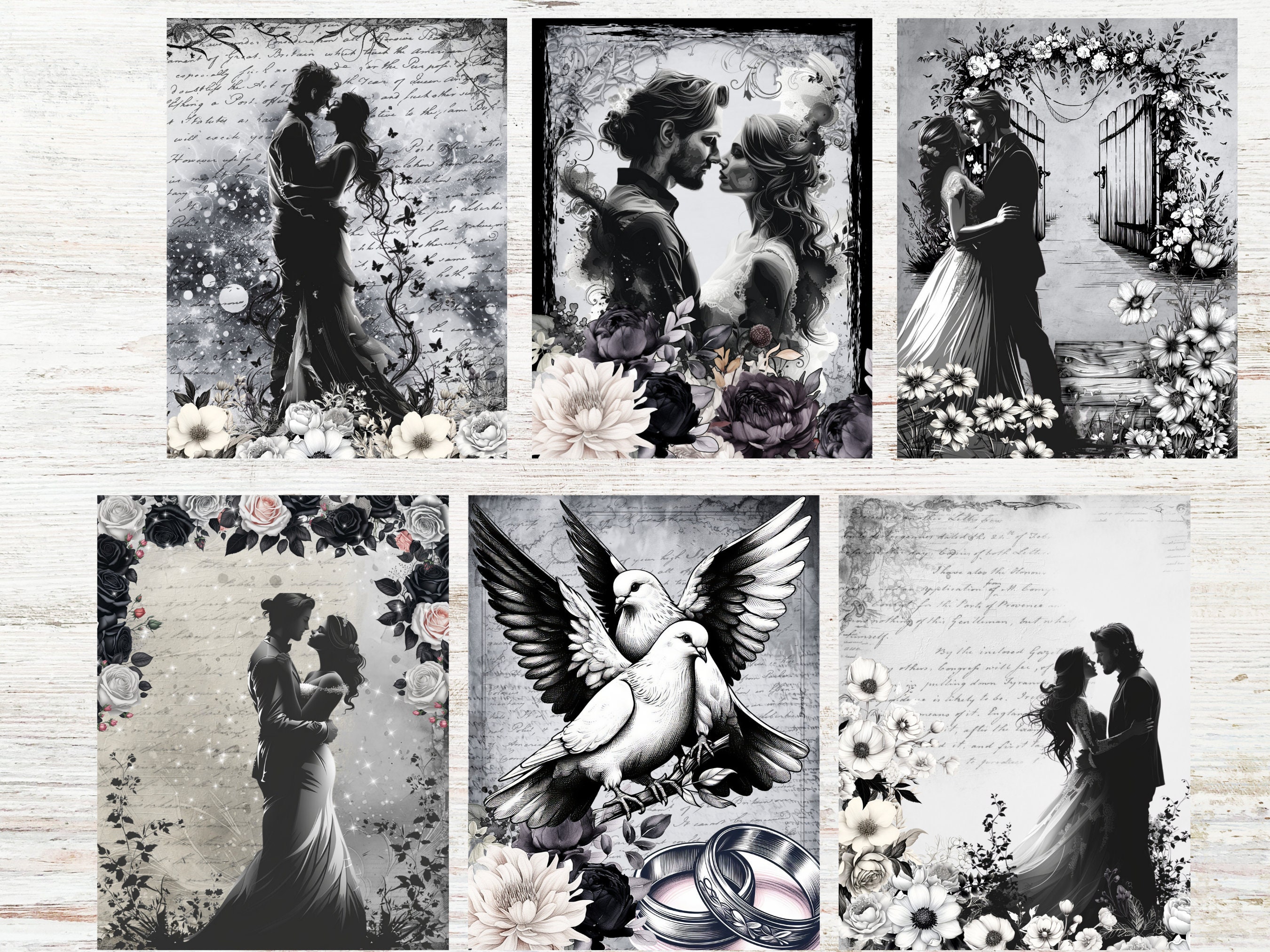 8.5x11 Love Story Digital Papers - Etsy