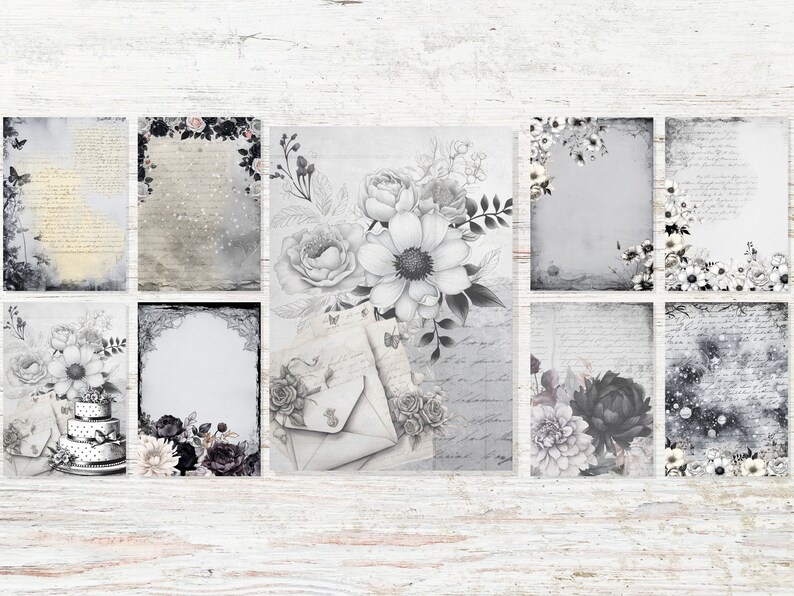 8.5x11 Love Story Digital Papers - Etsy
