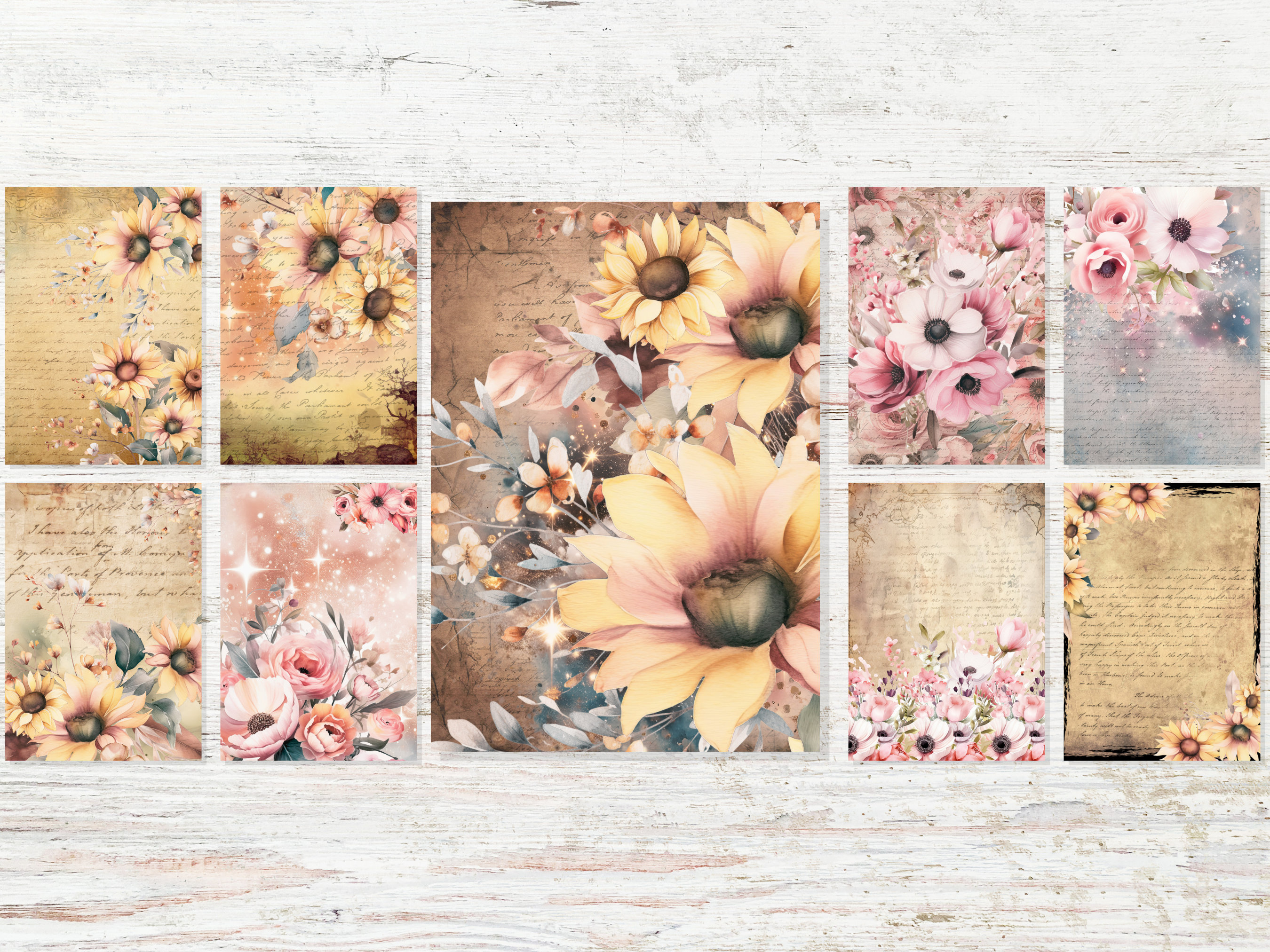 8.5x11 Love Notes Digital Papers - Etsy