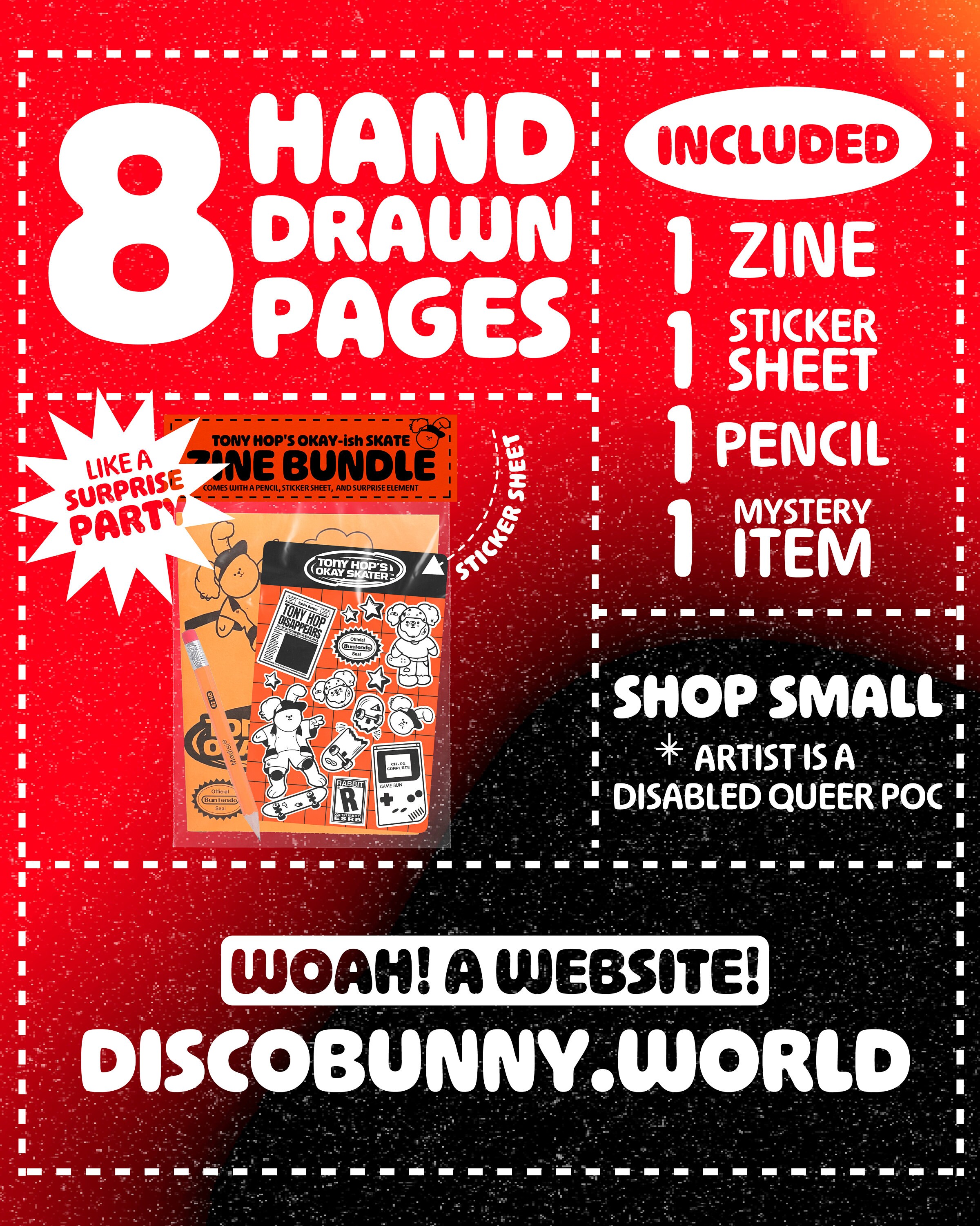 Tony Hop's Okay Skater ZINE BUNDLE| INTERACTIVE | Illustrated | - Etsy