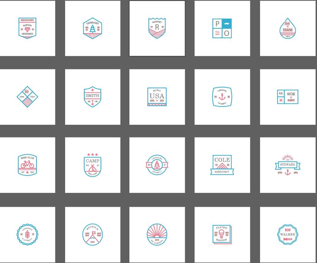 20 Line Badges AI & EPS Files Minimalist Badges for Modern Design ...