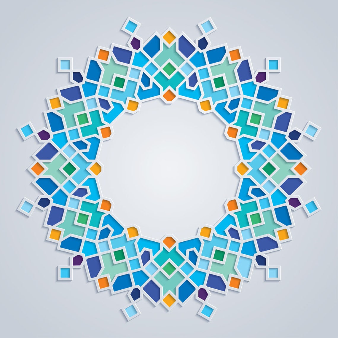 Islamic Art Circle Vector Bundle 100 Exquisite Designs Instant Download ...