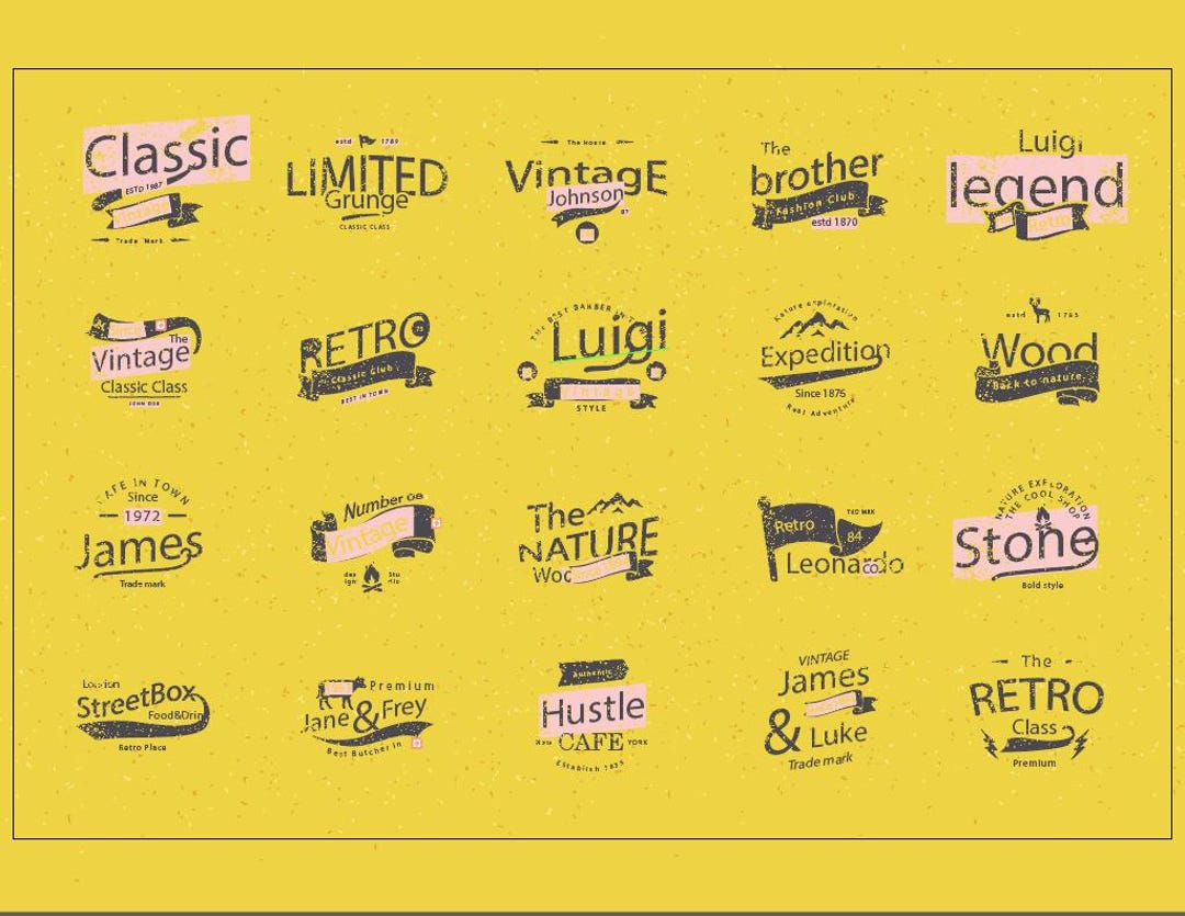20 Grunge Logos AI & EPS Files Perfect for Urban and Streetwear ...