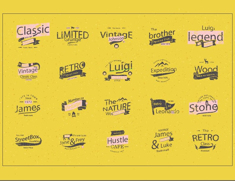20 Grunge Logos AI & EPS Files Perfect for Urban and Streetwear ...