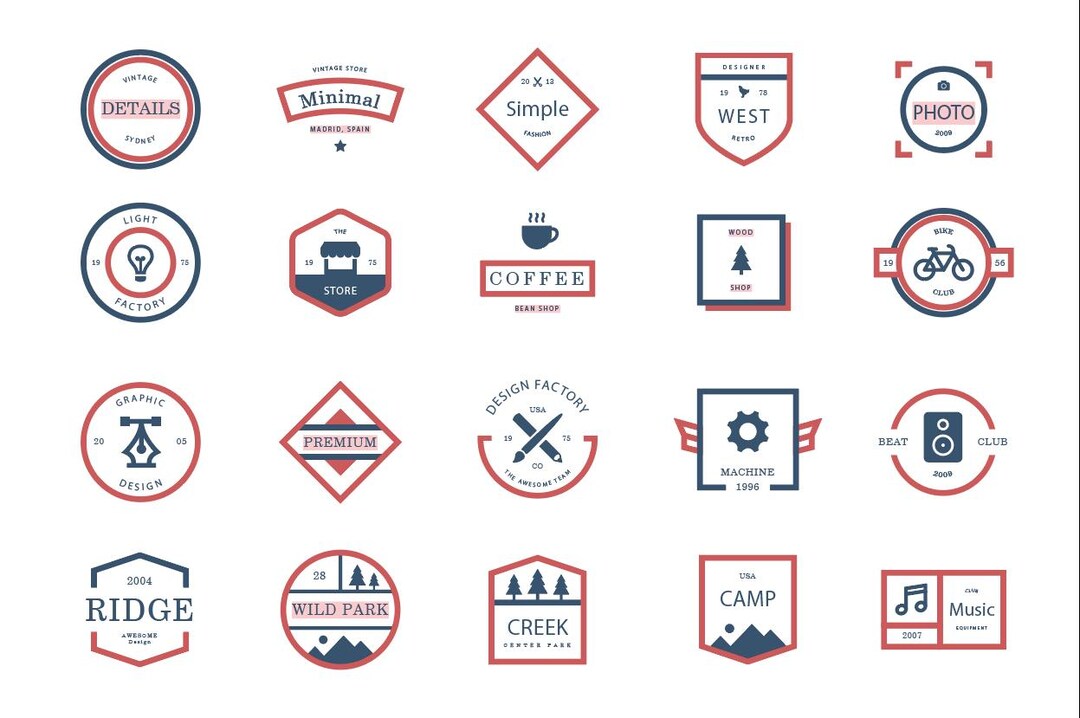 20 Simple Badges AI & EPS Files Clean and Versatile Badges for Any ...