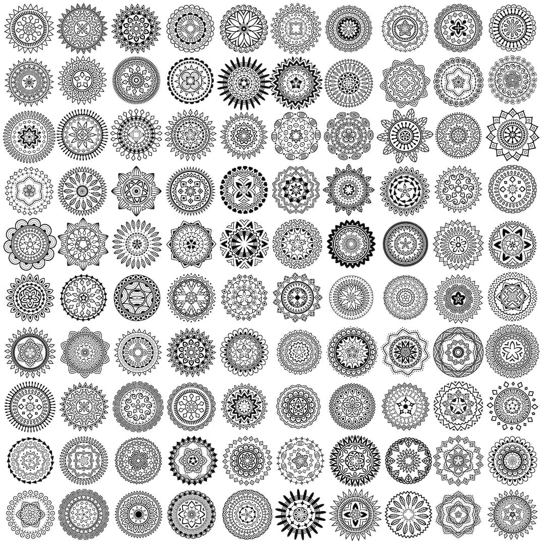 Islamic Art Circle Vector Bundle 100 Exquisite Designs Instant Download - Etsy