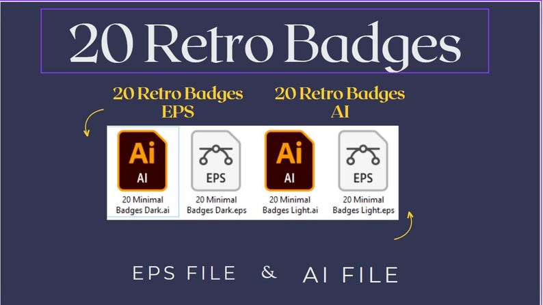 20 Retro Badges AI & EPS Files Nostalgic Badge Designs for Vintage ...