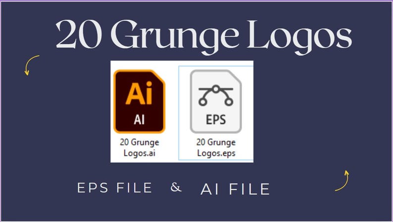 20 Grunge Logos AI & EPS Files Perfect for Urban and Streetwear ...