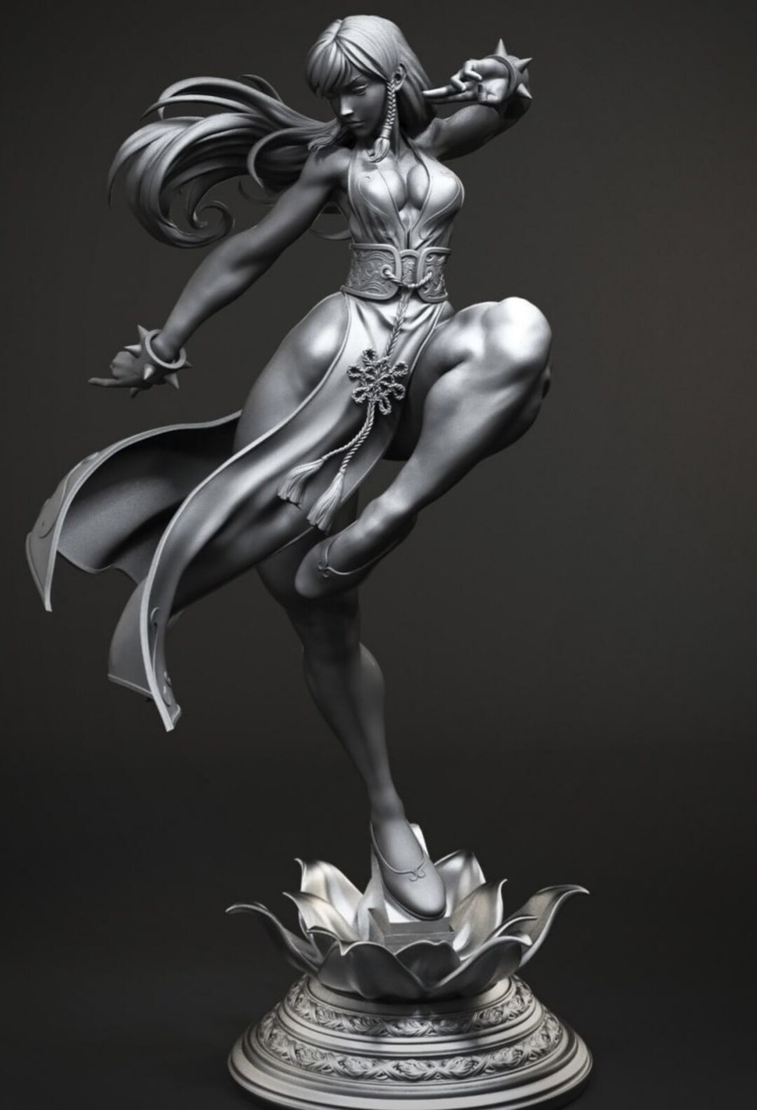 Buy Chun-li Street Fighter 1_6scale 3D STL File 3D Design 3D Printer Chun-li Street Fighter 1 ...