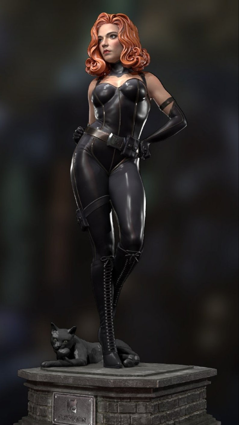 Catwoman 3d Stl File 3d Design 3d Printer Catwoman Statue Stl Etsy