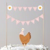 Happy Birthday Cake Topper Farm Chicken Birthday Banner Chicken Cake ...