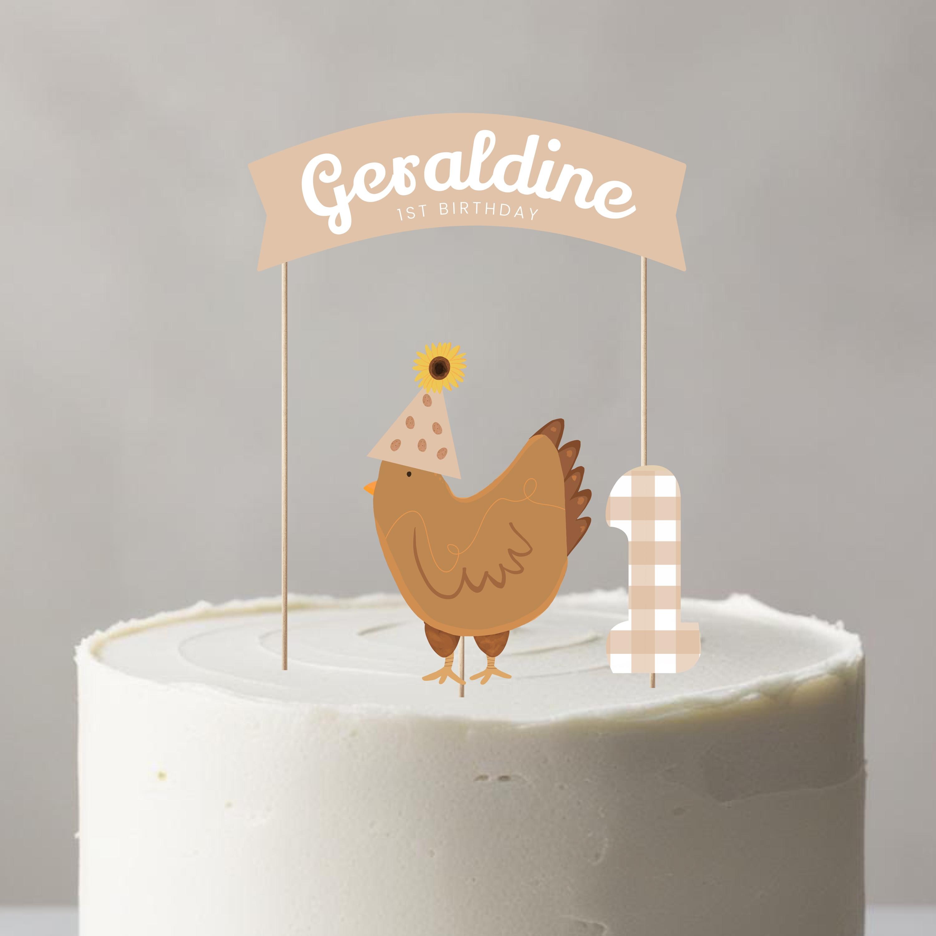 Farm Party Garland, Cute Chickens, Printable Template, Instant Download ...