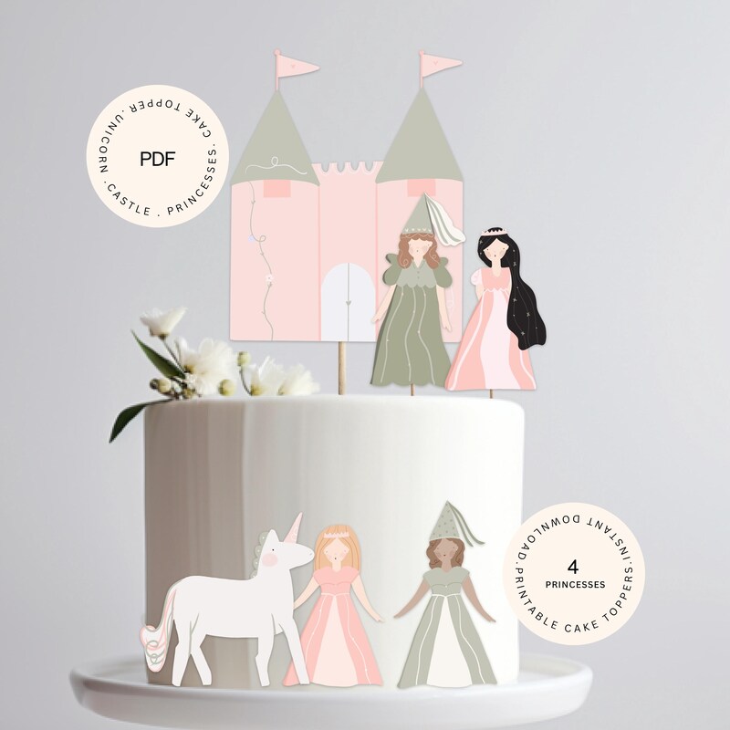 Princess Cake Toppers - Etsy
