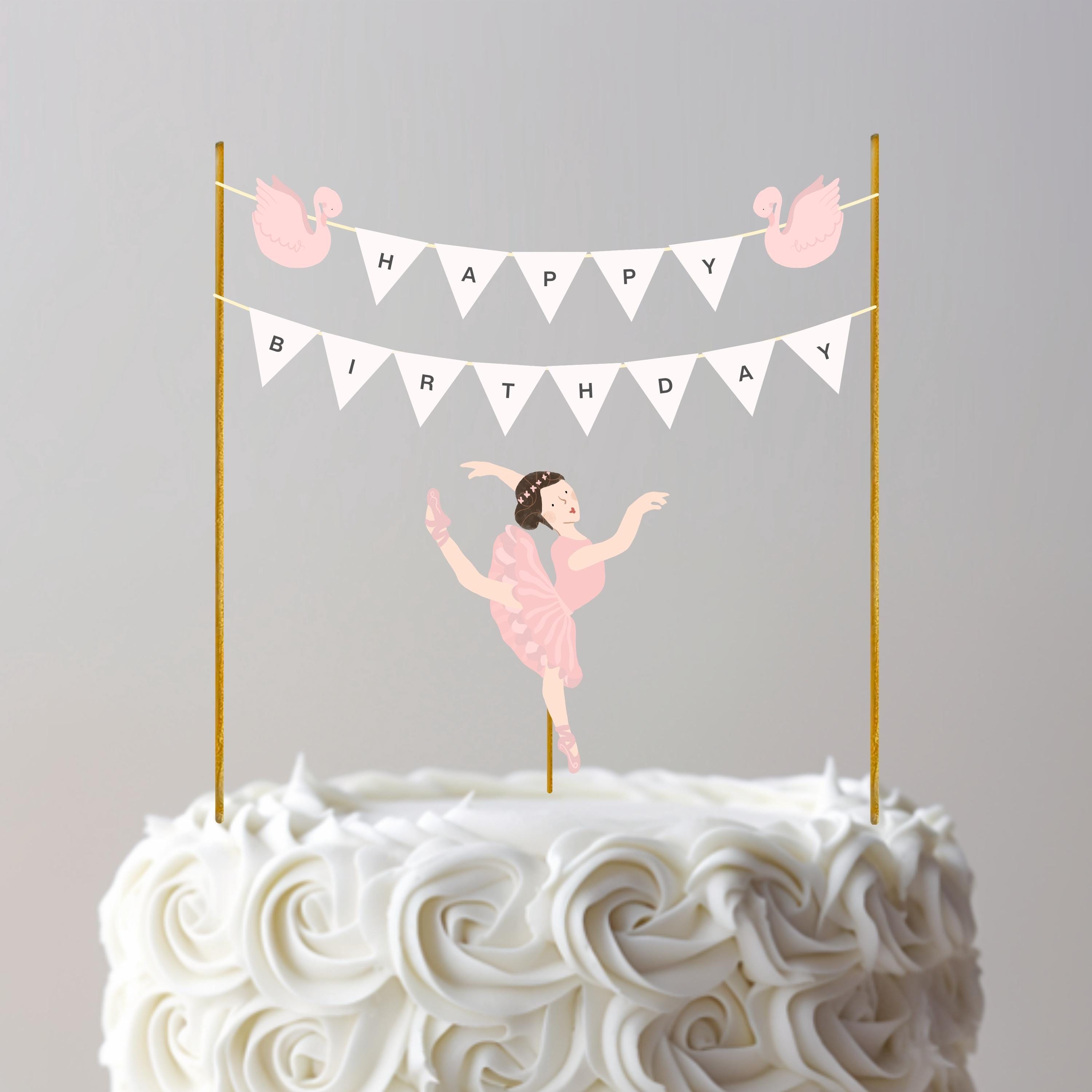 Printable Ballerina Cake Topper - Ballet Birthday Decorations - DIY ...
