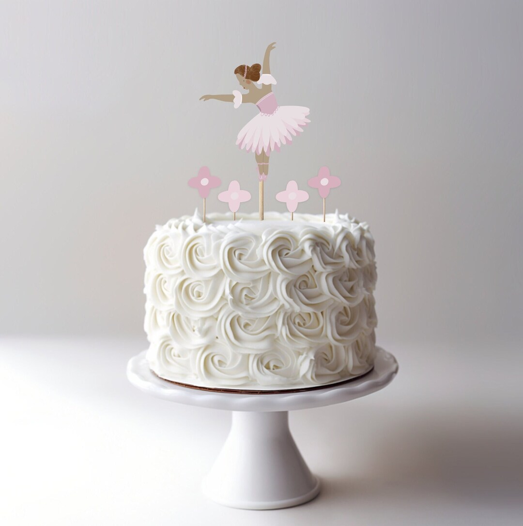 Ballerina Cake Topper, Delicate Decoration, Ballet Party, Instant ...