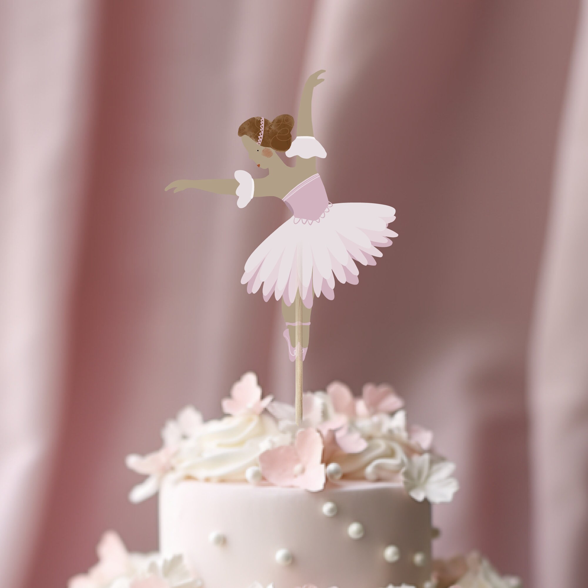 Ballerina Cake Topper, Delicate Decoration, Ballet Party, Instant ...