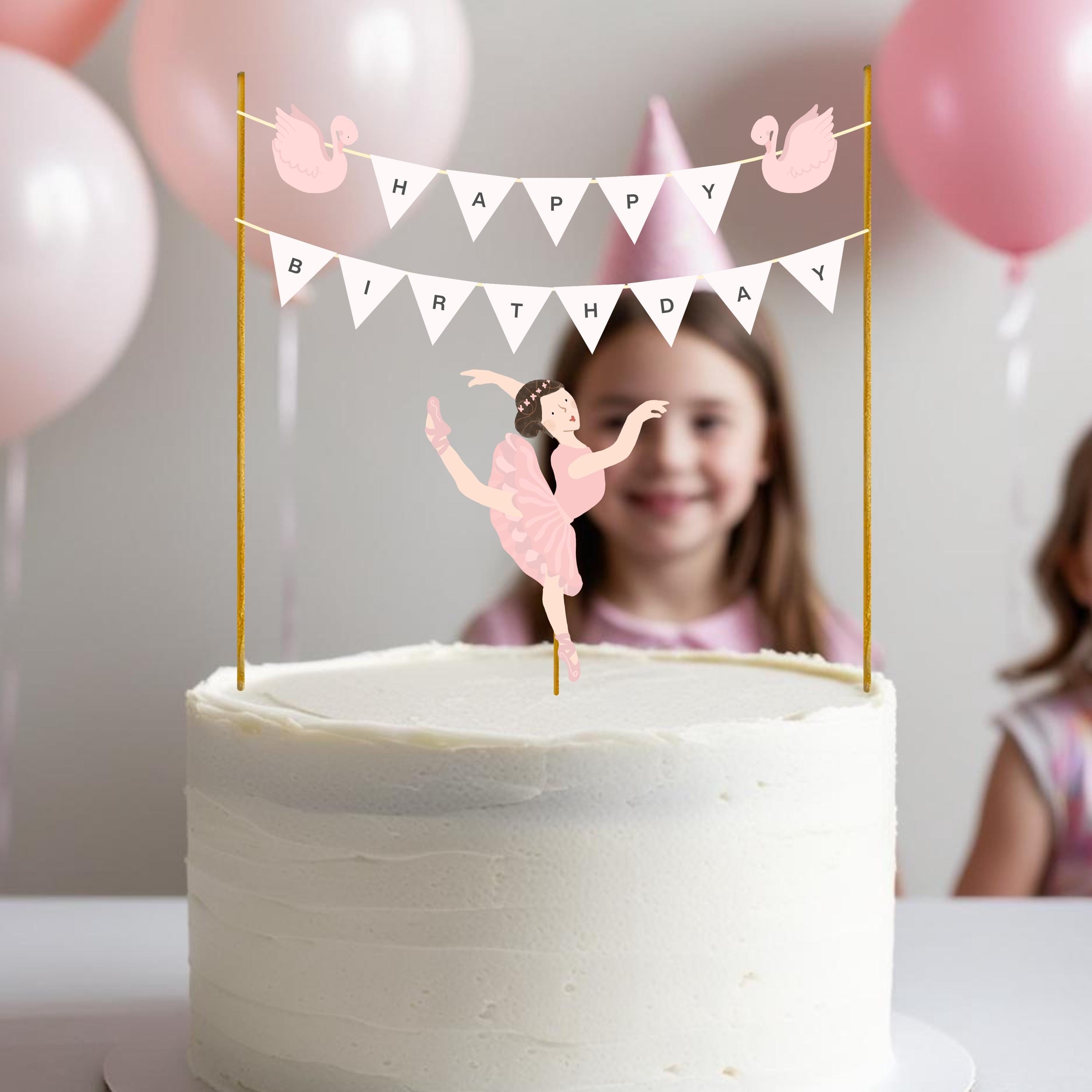 Printable Ballerina Cake Topper - Ballet Birthday Decorations - DIY ...