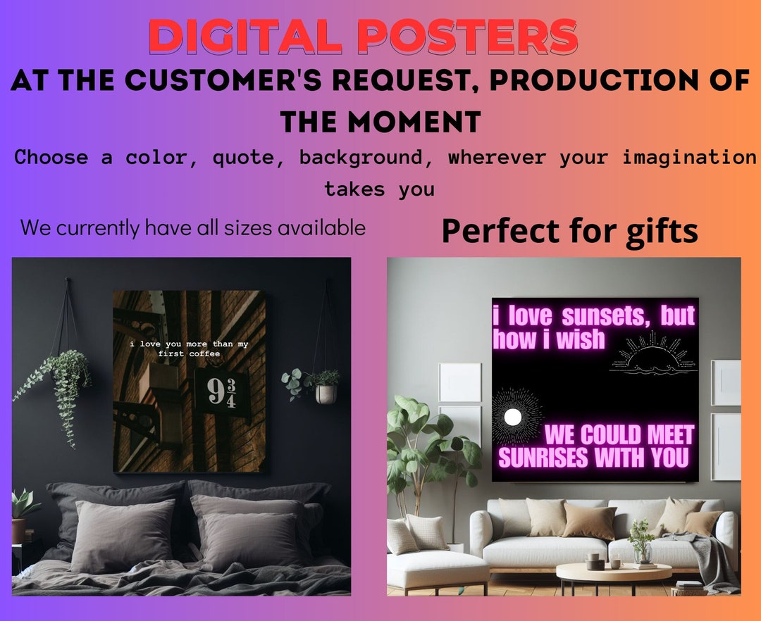 Customizable Digital Posters for Home Decoration – Personalize Your ...