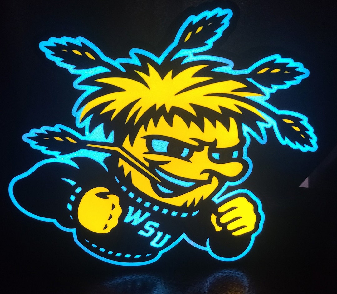 Wichita State Shocker LED Sign Multicolored LED WSU Lightbox, Great ...